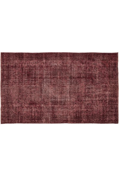 Bespoky Vintage Kırmızı 164X270 cm Nostaljik Yün Pamuk El Dokuma Alan Halısı