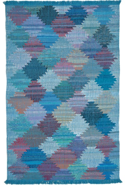 Bespoky Mohair Mavi 240X370 cm Göçebe Yün-Pamuk El Dokuma Kilim Alan Halısı Bespoky Mohair Mavi 240X370 cm Göçebe Yün-Pamuk El Dokuma Kilim Alan Halısı