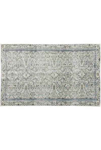 Bespoky Vintage Bej 144X233 cm Geleneksel Oryantal Yün Pamuk El Dokuma Alan Halısı