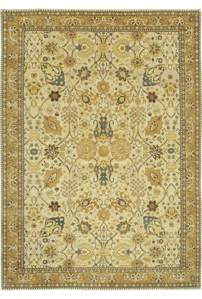Bespoky Oushak Bej 300X430 cm Geleneksel Oryantal Yün-Pamuk El Dokuma Alan Halısı Bespoky Oushak Bej 300X430 cm Geleneksel Oryantal Yün-Pamuk El Dokuma Alan Halısı
