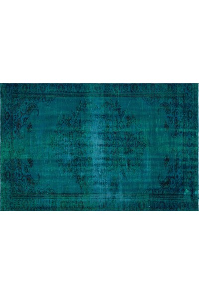 Bespoky Vintage Turkuaz 166X261 cm Geleneksel Oryantal Yün Pamuk El Dokuma Alan Halısı Bespoky Vintage Turkuaz 166X261 cm Geleneksel Oryantal Yün Pamuk El Dokuma Alan Halısı