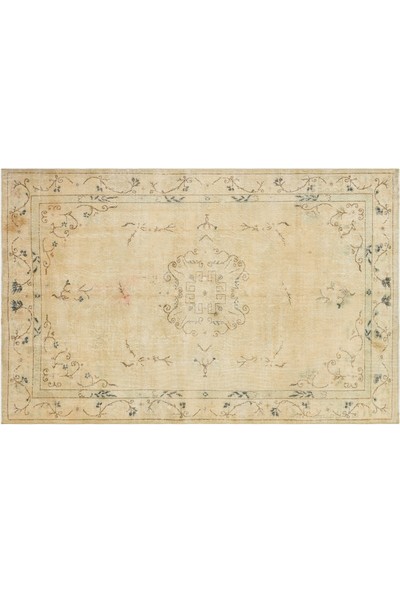 Bespoky Vintage Bej 196X302 cm Geleneksel Oryantal Yün Pamuk El Dokuma Alan Halısı Bespoky Vintage Bej 196X302 cm Geleneksel Oryantal Yün Pamuk El Dokuma Alan Halısı