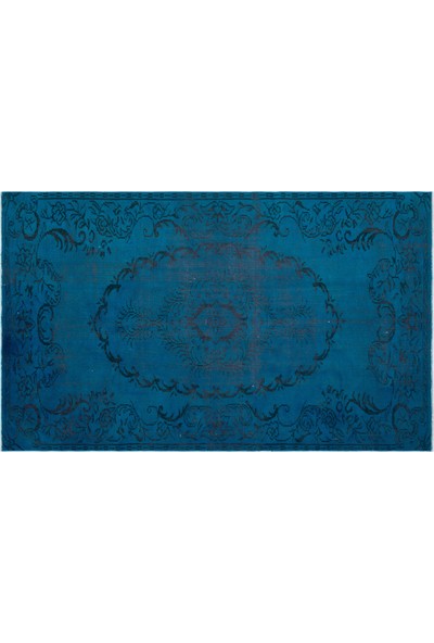 Bespoky Vintage Turkuaz 153X250 cm Geleneksel Oryantal Yün Pamuk El Dokuma Alan Halısı Bespoky Vintage Turkuaz 153X250 cm Geleneksel Oryantal Yün Pamuk El Dokuma Alan Halısı