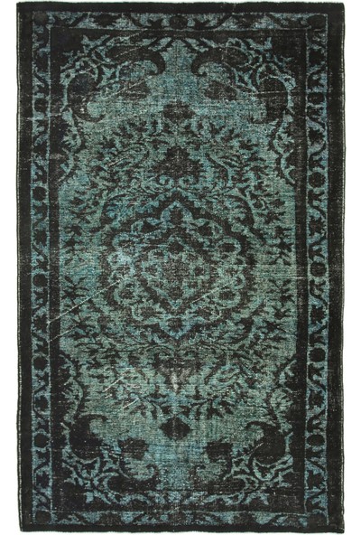 Bespoky Carved Siyah 176X286 cm Geleneksel Oryantal Yün-Pamuk El Dokuma Alan Halısı