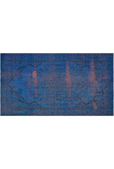 Bespoky Vintage Mavi 160X290 cm Geleneksel Oryantal Yün Pamuk El Dokuma Alan Halısı Bespoky Vintage Mavi 160X290 cm Geleneksel Oryantal Yün Pamuk El Dokuma Alan Halısı