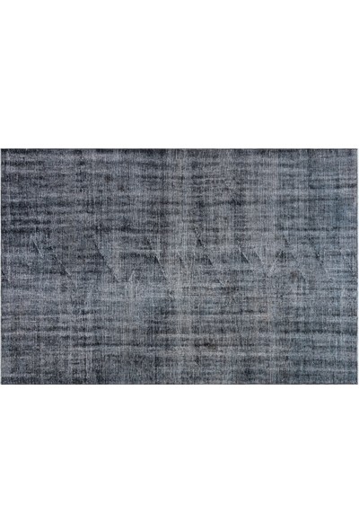 Bespoky Vintage Gri 175X265 cm Nostaljik Yün Pamuk El Dokuma Alan Halısı