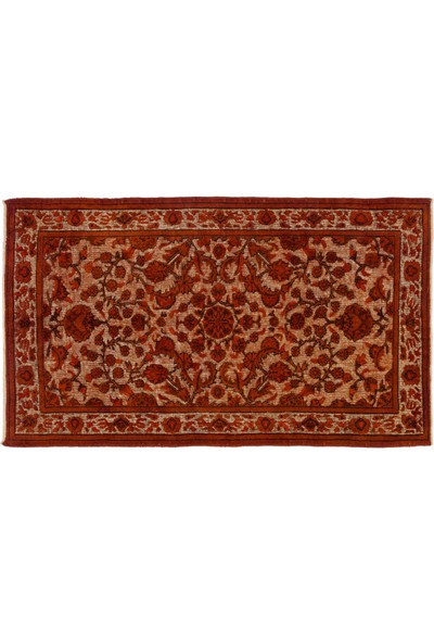 Bespoky Carved Turuncu 145X248 cm Göbekli Yün Pamuk El Dokuma Oyma Alan Halısı