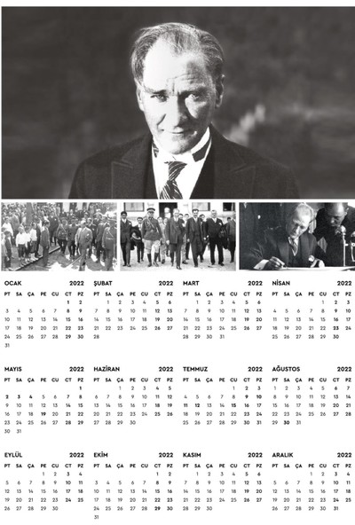 Sticker Art 2022 Atatürk Duvar Takvimi Pvc Malzeme 35 x 50 cm Sticker Art 2022 Atatürk Duvar Takvimi Pvc Malzeme 35 x 50 cm