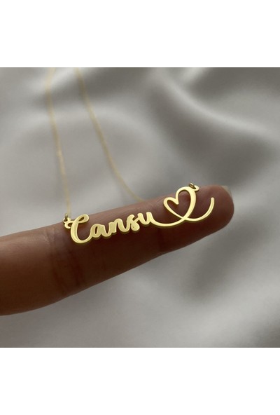 İnnovator Design Gümüş El Yazısı Isimli Kolye 925 Ayar Gümüş