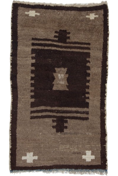 Bespoky Tulu Kahve 120X205 cm Göçebe Yün-Pamuk El Dokuma Alan Halısı