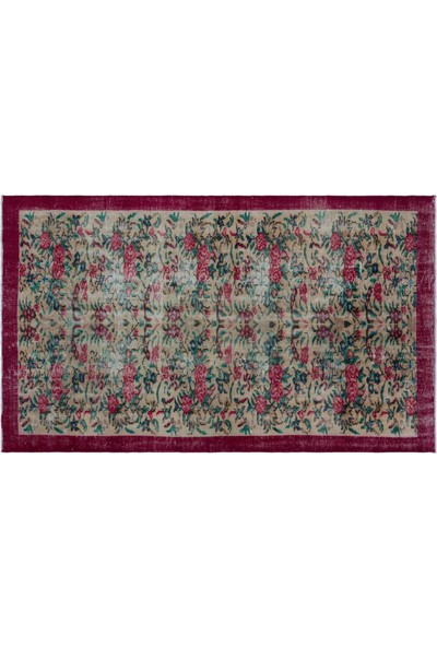 Bespoky Vintage 150X260 cm Geleneksel Oryantal Yün Pamuk El Dokuma Alan Halısı