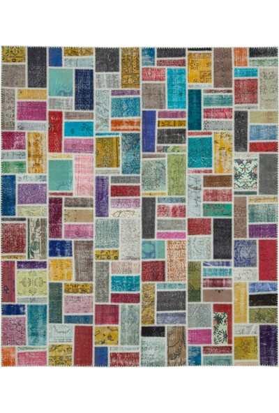 Bespoky Fourtypatch 260X300 cm Patchwork Yün-Pamuk El Dokuma Alan Halısı Bespoky Fourtypatch 260X300 cm Patchwork Yün-Pamuk El Dokuma Alan Halısı