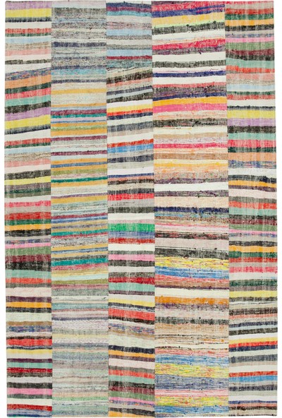 Bespoky Chaput 200X310 cm Patchwork Yün-Pamuk El Dokuma Kilim Alan Halısı Bespoky Chaput 200X310 cm Patchwork Yün-Pamuk El Dokuma Kilim Alan Halısı