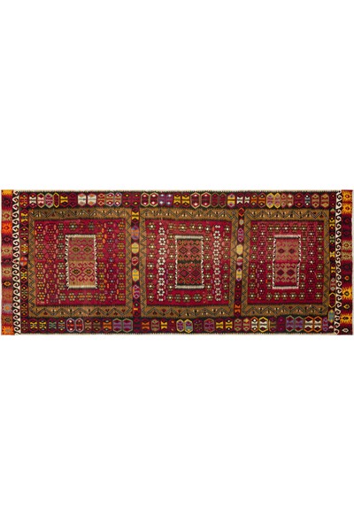 Bespoky Kilim 140X330 cm Göçebe Yün Pamuk El Dokuma Alan Halısı