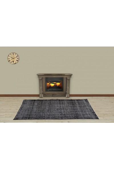 Bespoky Vintage 96X184 cm Geleneksel Oryantal Yün Pamuk El Dokuma Alan Halısı