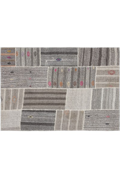 Bespoky Kilim Patchwork 160X230 cm Patchwork Yün Pamuk El Dokuma Alan Halısı Bespoky Kilim Patchwork 160X230 cm Patchwork Yün Pamuk El Dokuma Alan Halısı