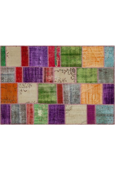Bespoky Fourtypatch 160X230 cm Patchwork Yün Pamuk El Dokuma Alan Halısı Bespoky Fourtypatch 160X230 cm Patchwork Yün Pamuk El Dokuma Alan Halısı