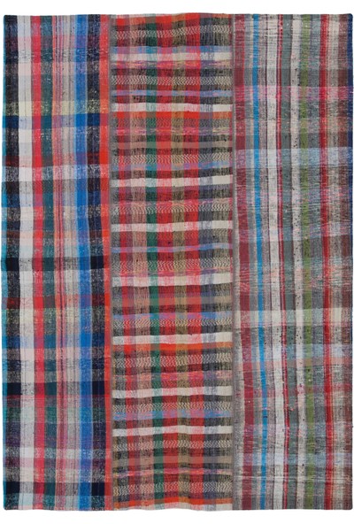 Bespoky Chaput 202X285 cm Patchwork Yün-Pamuk El Dokuma Kilim Alan Halısı Bespoky Chaput 202X285 cm Patchwork Yün-Pamuk El Dokuma Kilim Alan Halısı