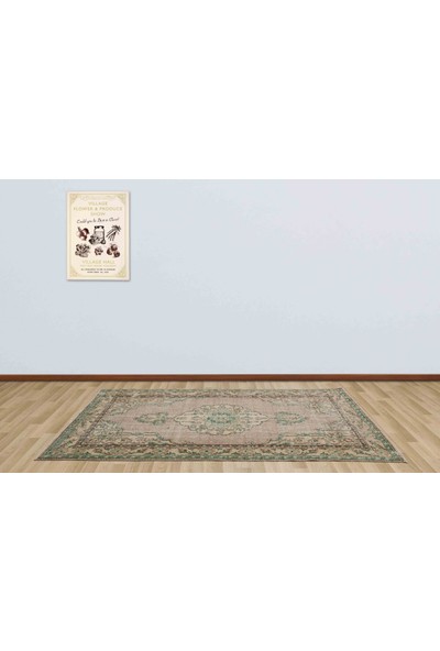 Bespoky Vintage 154X287 cm Geleneksel Oryantal Yün Pamuk El Dokuma Alan Halısı