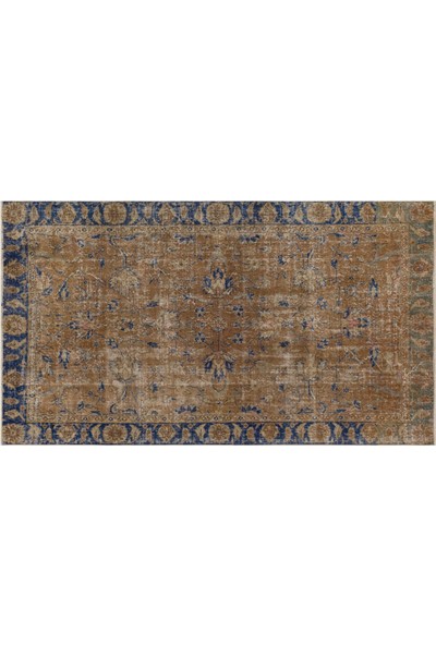 Bespoky Vintage 142X254 cm Geleneksel Oryantal Yün Pamuk El Dokuma Alan Halısı