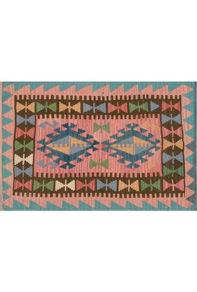 Bespoky Vintage 83X121 cm Geleneksel Oryantal Yün Pamuk El Dokuma Alan Halısı