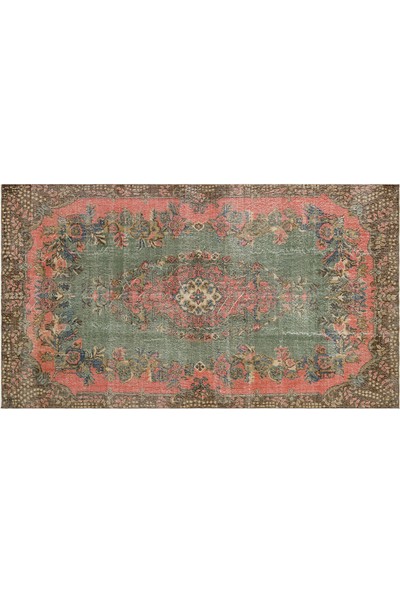 Bespoky Vintage 168X295 cm Geleneksel Oryantal Yün Pamuk El Dokuma Alan Halısı