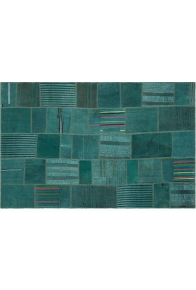 Bespoky Kilim Patchwork 195X303 cm Patchwork Yün Pamuk El Dokuma Alan Halısı