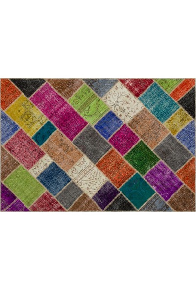 Bespoky Fourtypatch 160X233 cm Patchwork Yün Pamuk El Dokuma Alan Halısı Bespoky Fourtypatch 160X233 cm Patchwork Yün Pamuk El Dokuma Alan Halısı