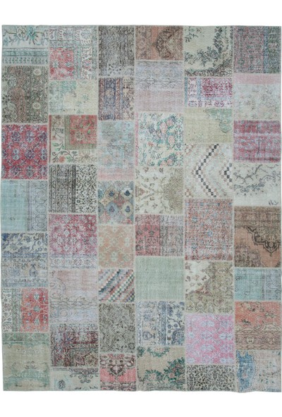 Bespoky Fourtypatch 300X400 cm Patchwork Yün-Pamuk El Dokuma Alan Halısı