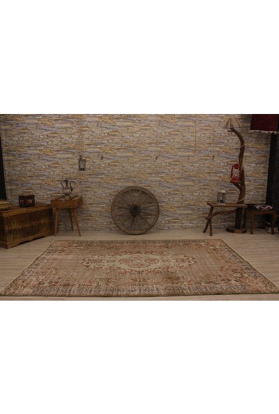 Bespoky Vintage 166X273 cm Geleneksel Oryantal Yün Pamuk El Dokuma Alan Halısı