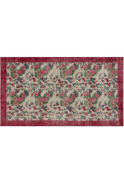 Bespoky Vintage 120X210 cm Geleneksel Oryantal Yün Pamuk El Dokuma Alan Halısı Bespoky Vintage 120X210 cm Geleneksel Oryantal Yün Pamuk El Dokuma Alan Halısı