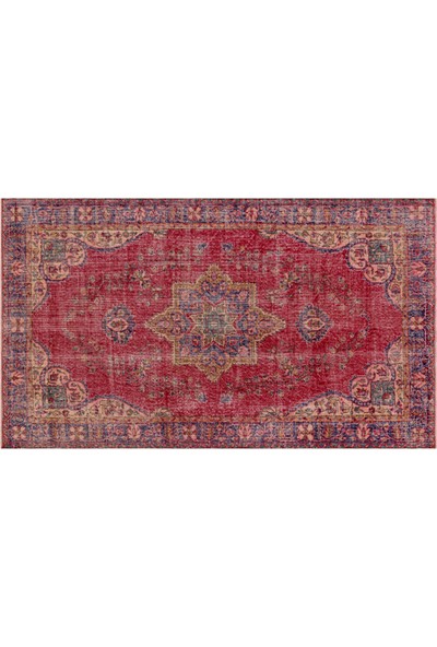 Bespoky Vintage 160X266 cm Geleneksel Oryantal Yün Pamuk El Dokuma Alan Halısı