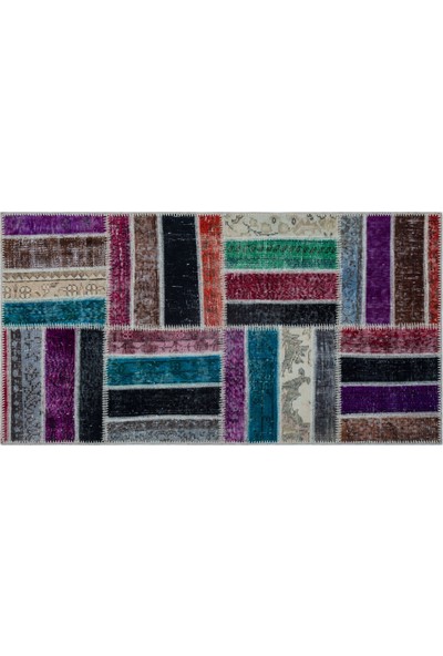 Bespoky Fourtypatch 80X150 cm Patchwork Yün Pamuk El Dokuma Alan Halısı Bespoky Fourtypatch 80X150 cm Patchwork Yün Pamuk El Dokuma Alan Halısı