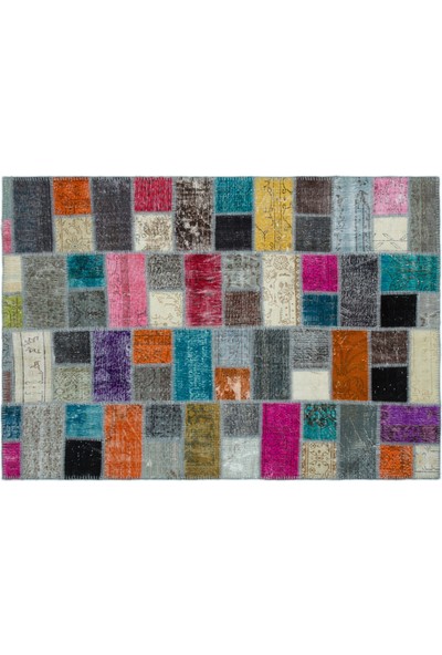 Bespoky Fourtypatch 170X245 cm Patchwork Yün Pamuk El Dokuma Alan Halısı Bespoky Fourtypatch 170X245 cm Patchwork Yün Pamuk El Dokuma Alan Halısı