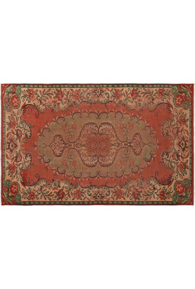 Bespoky Vintage 170X272 cm Geleneksel Oryantal Yün Pamuk El Dokuma Alan Halısı