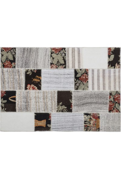 Bespoky Kilim Patchwork 160X230 cm Patchwork Yün Pamuk El Dokuma Alan Halısı Bespoky Kilim Patchwork 160X230 cm Patchwork Yün Pamuk El Dokuma Alan Halısı
