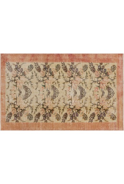 Bespoky Vintage 117X192 cm Geleneksel Oryantal Yün Pamuk El Dokuma Alan Halısı