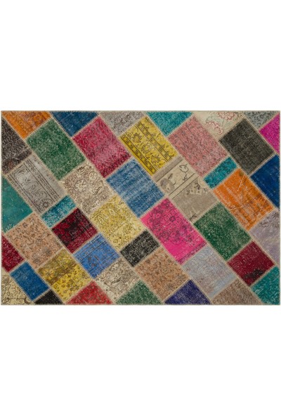 Bespoky Fourtypatch 160X230 cm Patchwork Yün Pamuk El Dokuma Alan Halısı Bespoky Fourtypatch 160X230 cm Patchwork Yün Pamuk El Dokuma Alan Halısı