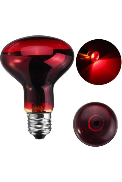 Şavk 100W Isı Ampulü R95 220V Kırmızı Cam