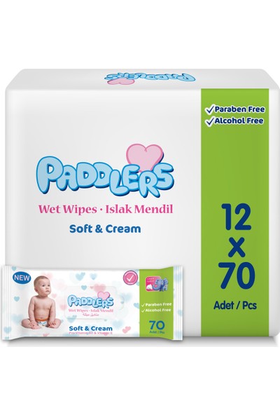 Paddlers Islak Mendil 70 x 12 li koli