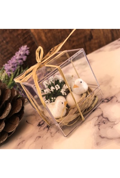 Doka Süs 50 Adet Mika Kuş Kafesi Söz Kına Nikah Şekeri Bebek Şekeri Hediyelik