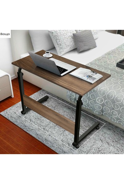 SC Dizayn Yükseklik Ayarlı Çalışma Masası - Ceviz (Tekerli) 80X40 SC Dizayn Yükseklik Ayarlı Çalışma Masası - Ceviz (Tekerli) 80X40