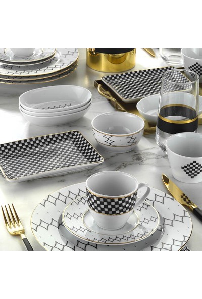 Kütahya Porselen Leonberg 32 Parça 11515 Dekor Kahvaltı Takımı