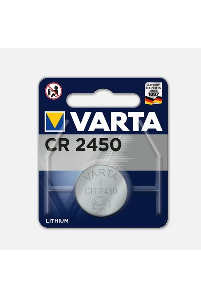 Varta CR2450 Lıthıum 3V Pil 1 Paket Varta CR2450 Lıthıum 3V Pil 1 Paket