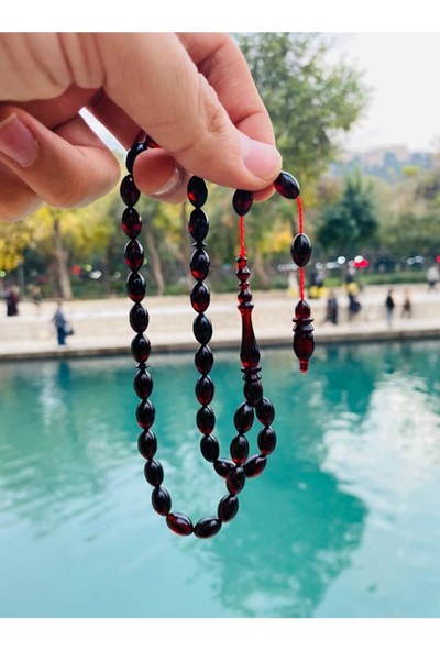 Boji Usta Imzalı Sıkma Kehribar Tesbih