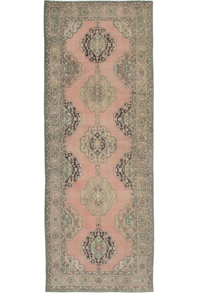 Bespoky Zile Vintage Bej 140X385 cm Geleneksel Oryantal Yün-Pamuk El Dokuma Alan Halısı Bespoky Zile Vintage Bej 140X385 cm Geleneksel Oryantal Yün-Pamuk El Dokuma Alan Halısı