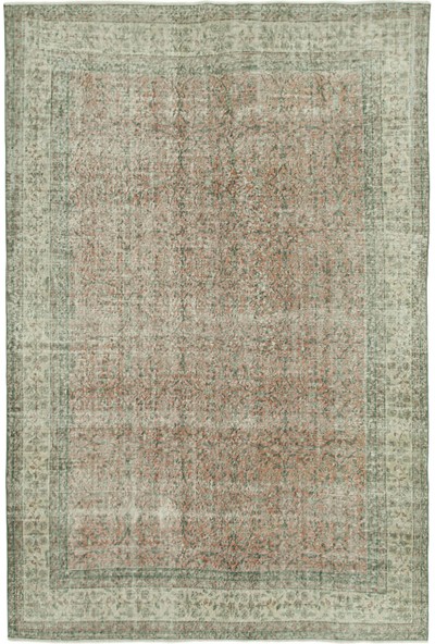 Bespoky Vintage Xl Bej 209X311 cm Geleneksel Oryantal Yün-Pamuk El Dokuma Alan Halısı