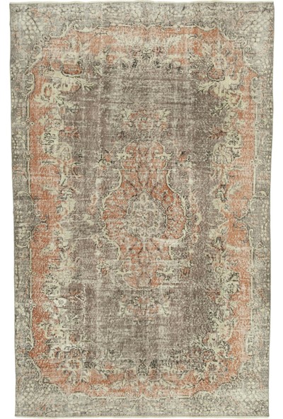 Bespoky Vintage Xl Bej 203X320 cm Geleneksel Oryantal Yün-Pamuk El Dokuma Alan Halısı