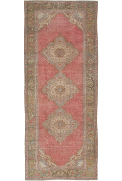 Bespoky Zile Vintage Bej 136X331 cm Geleneksel Oryantal Yün-Pamuk El Dokuma Alan Halısı Bespoky Zile Vintage Bej 136X331 cm Geleneksel Oryantal Yün-Pamuk El Dokuma Alan Halısı
