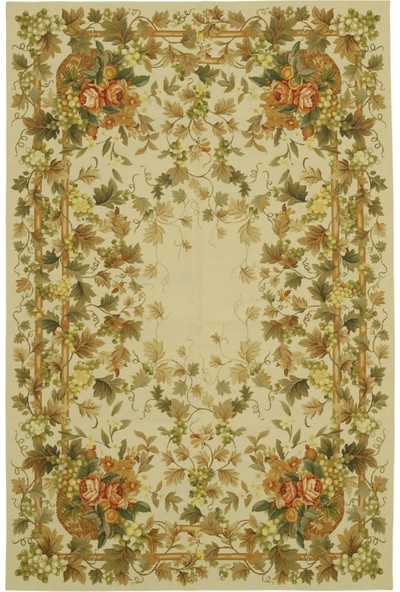 Bespoky Needlepoint Bej 182X280 cm Fransız Yün-Pamuk El Dokuma Alan Halısı Bespoky Needlepoint Bej 182X280 cm Fransız Yün-Pamuk El Dokuma Alan Halısı